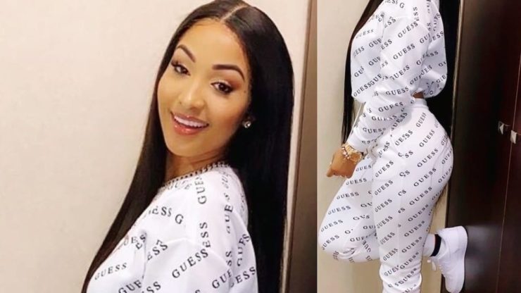 Shenseea Rocks Glam Off-Duty Look In Guess Logo Pullover & Joggers